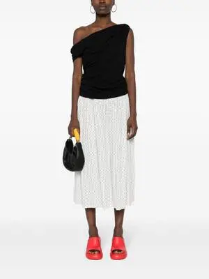 MSGM Draped Cotton Top