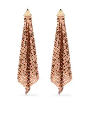 Rabanne Chainmail Drop Earrings - Brown