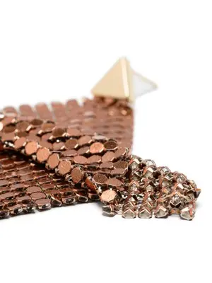 Rabanne Chainmail Drop Earrings - Brown