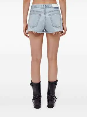 RE/DONE Mid-rise Denim Shorts - Blue
