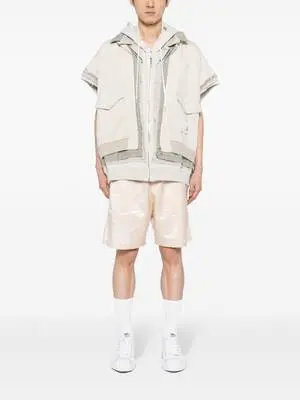 Mihara Yasuhiro Satin Bermuda Shorts - Neutrals