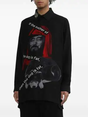 Yohji Yamamoto Graphic-print Silk Shirt