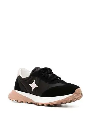 MADISON MAISON Star Suede-trimmed Sneakers - Black