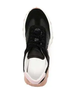 MADISON MAISON Star Suede-trimmed Sneakers - Black