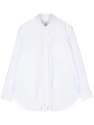 FUMITO GANRYU Pleated-back Cotton-blend Shirt
