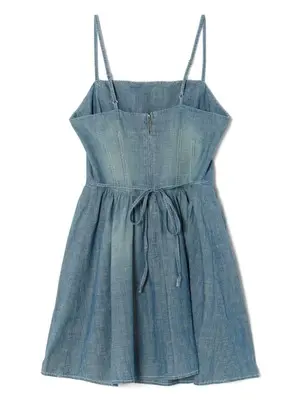 RE/DONE Corset-bodice Chambray Minidress
