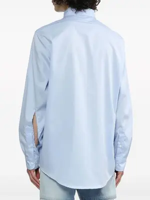 Random Identities Graphic-print Cotton Shirt - Blue