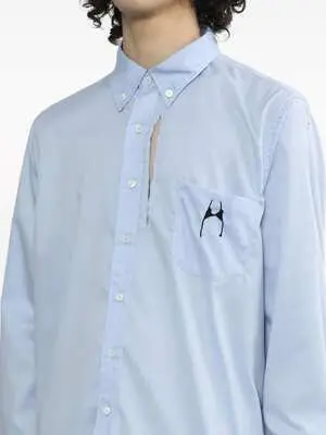 Random Identities Graphic-print Cotton Shirt - Blue