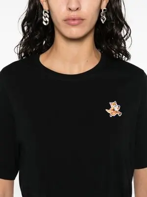 Maison Kitsuné Speedy Fox Appliqué T-shirt - Black