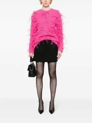 Valentino Garavani Feather-detail Knitted Jumper