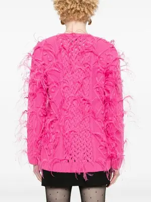 Valentino Garavani Feather-detail Knitted Jumper
