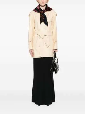 Attico Double-breasted Leather Coat