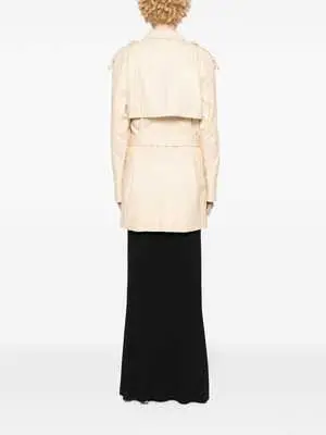Attico Double-breasted Leather Coat