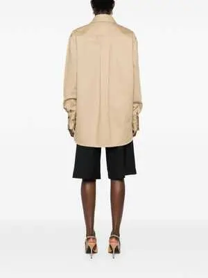 Saint Laurent Belted Saharienne Shirt - Neutrals
