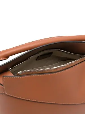 Loewe Small Puzzle Leather Bag - Brown