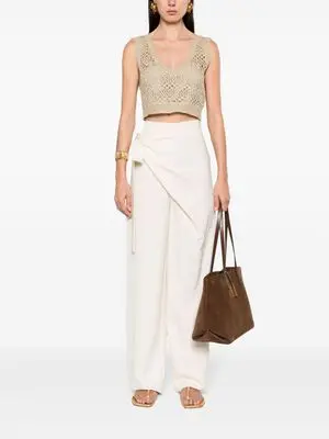 Brunello Cucinelli Open-knit Crop Top