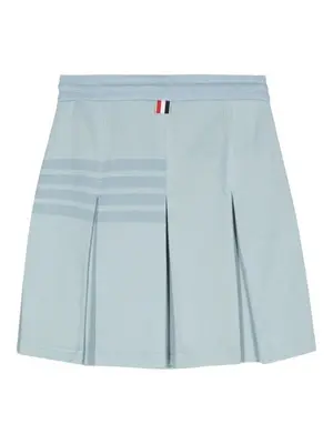 Thom Browne 4-bar Knitted Pleated Skirt