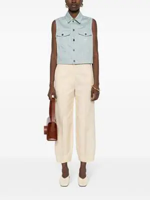Fendi Ff-motif Denim Gilet