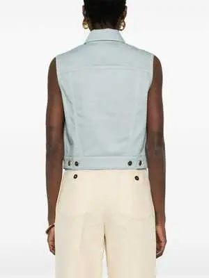 Fendi Ff-motif Denim Gilet