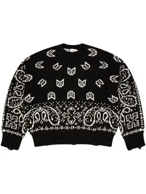 Rhude Bandana-print Jumper - Black