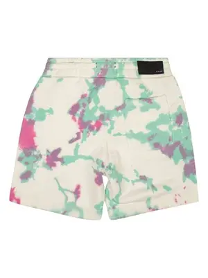 Amiri Tie-dye Print Cotton Shorts