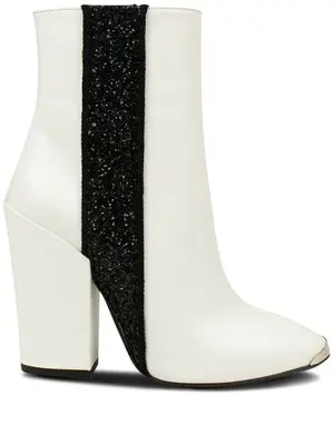 Amiri Glitter-stripe Leather Boots