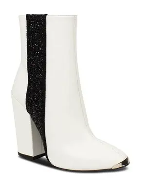 Amiri Glitter-stripe Leather Boots