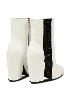Amiri Glitter-stripe Leather Boots