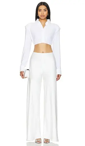 Norma Kamali Bias Elephant Pant - Snow White