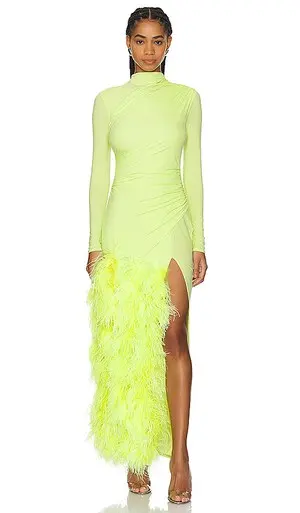 Lapointe Draped Feather Gown