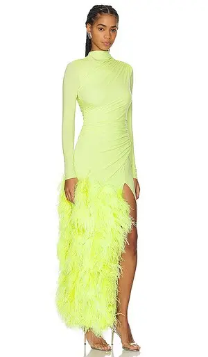 Lapointe Draped Feather Gown