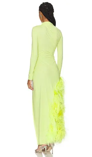 Lapointe Draped Feather Gown