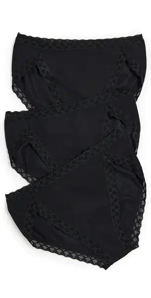 Natori Bliss French Cut 3 Pack Underwear - Black