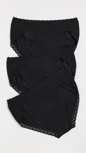 Natori Bliss French Cut 3 Pack Underwear - Black