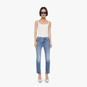 MOTHER Petites The Lil Mid Rise Dazzler Ankle We Animals Jeans - Blue