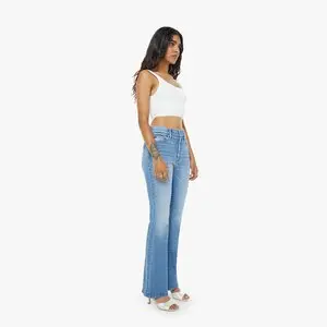 MOTHER Petites Lil Weekender Layover Flare Jeans - Blue