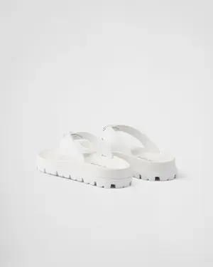 Prada Rubber Thong Sandals - White