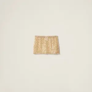 Miu Miu Embroidered Organza Miniskirt