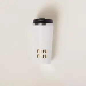 Miu Miu Stainless Steel Thermal Cup, 450 Ml - White/Platinum