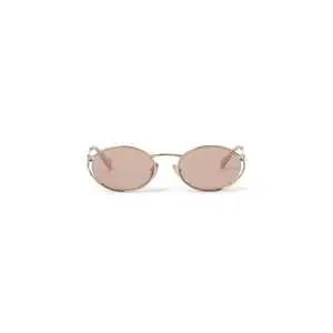 Miu Miu Logo Sunglasses - Rose Gold Lenses
