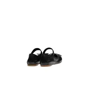 Miu Miu Leather Ballerinas - Black