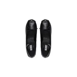 Miu Miu Leather Ballerinas - Black
