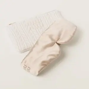 Miu Miu Duchesse Sleep Mask With Cashmere Pouch