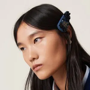 Miu Miu Denim Hair Clip