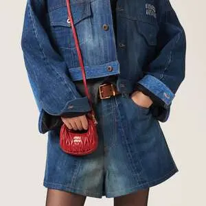 Miu Miu Wander Matelassé Nappa Leather Micro Hobo Bag