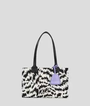 KARL LAGERFELD K/skuare Medium Zebra Tote Bag
