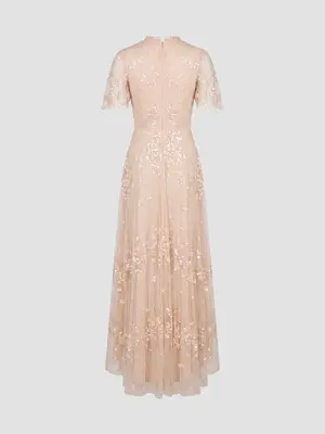 Mac Duggal Sequin-embellished A-line Tulle Gown - Blush