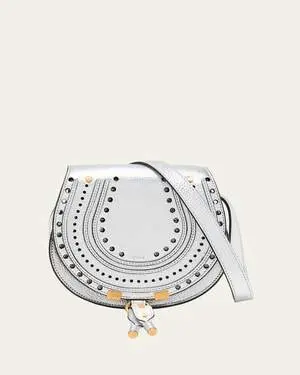 Chloé Chloe Marcie Saddle Crossbody Bag - Silver