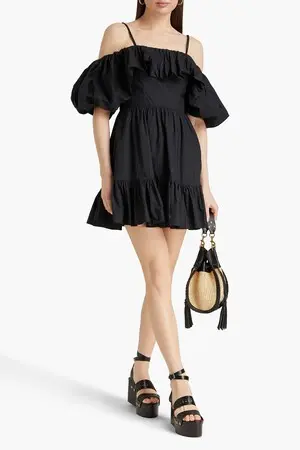 Ulla Johnson Lila Cold-shoulder Mini Dress