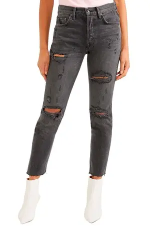 GRLFRND High-rise Slim-leg Jeans